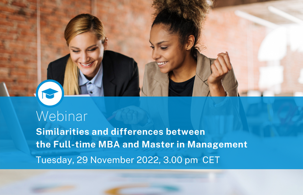 Webinar - Similarities and differences between the Full-time MBA and ...