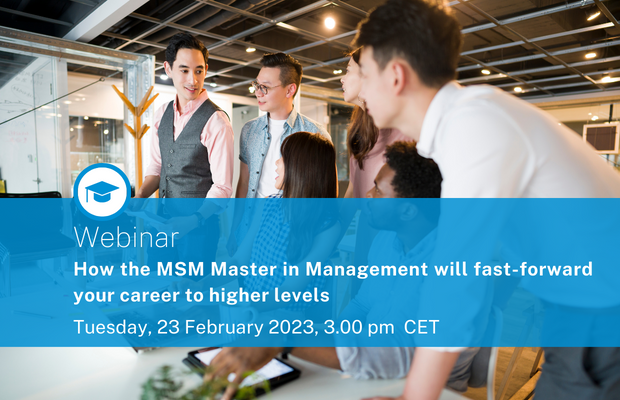 Webinar - How the MSM Master in Management will fast-forward your ...